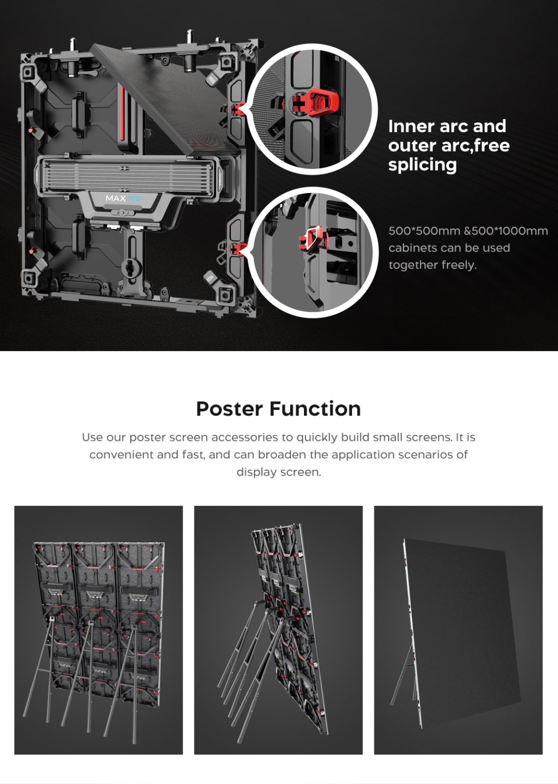 P3.91 indoor LED screen, curve application - MAXTOP LED Display
