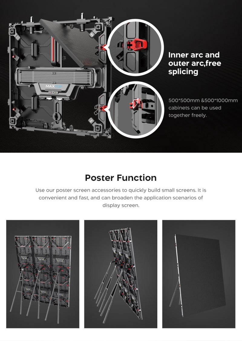 P3.91 indoor LED screen, curve application - MAXTOP LED Display
