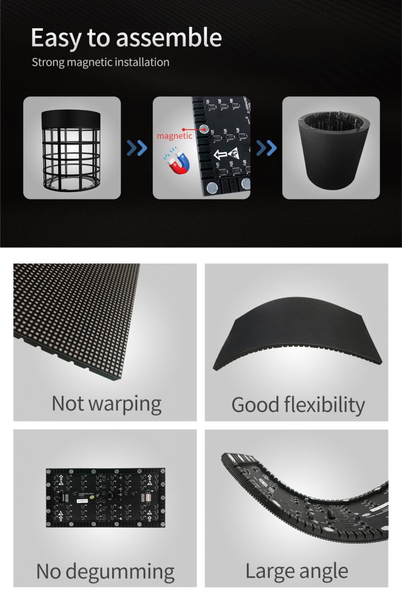 Pillar LED screen, P2.5 flexible module - MAXTOP LED Display