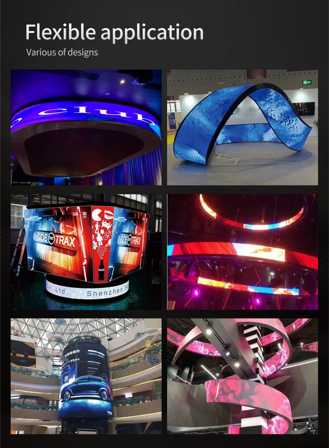 Pillar LED screen, P2.5 flexible module - MAXTOP LED Display